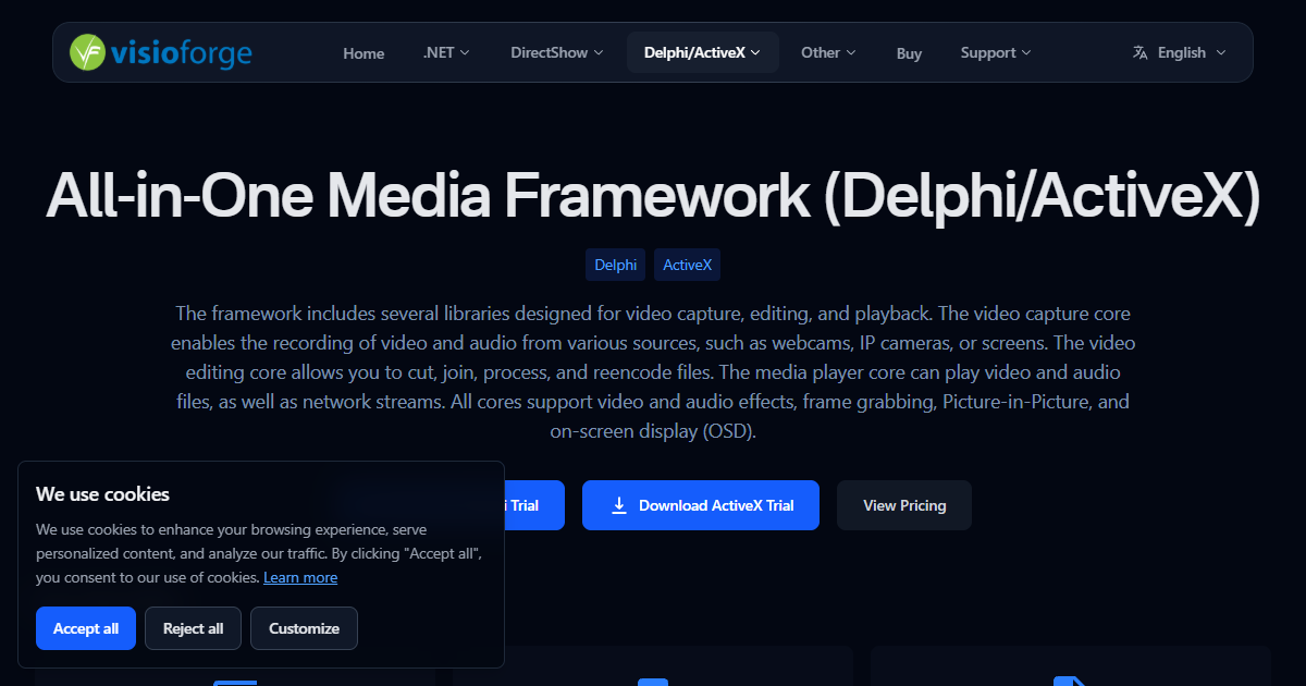 All-in-One Media Framework for Delphi & ActiveX — VisioForge
